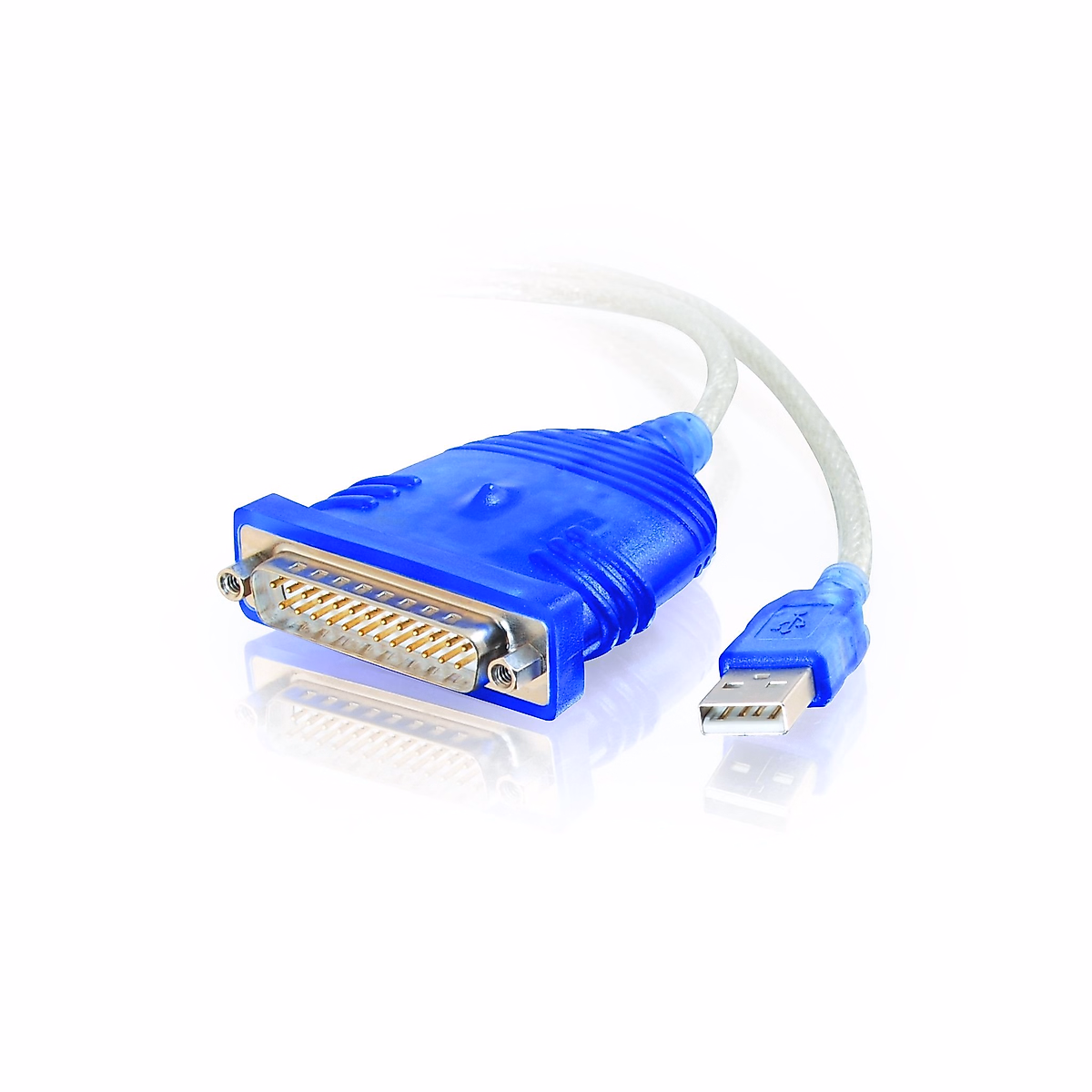 Legrand - C2G USB to DB25 Serial Adapter Cable, Adapter Cable, USB to Desktop Adapter, 6 Foot Adapter Cord, Gray, 1 Count, C2G 22429