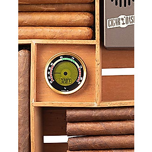 Oasis Digital/Analog Look Hygrometer and Humidity Sensor - High Precision Temperature and Humidity Monitor with Reliable Accuracy, Ideal for Care and Maintenance of Various Storage Environments