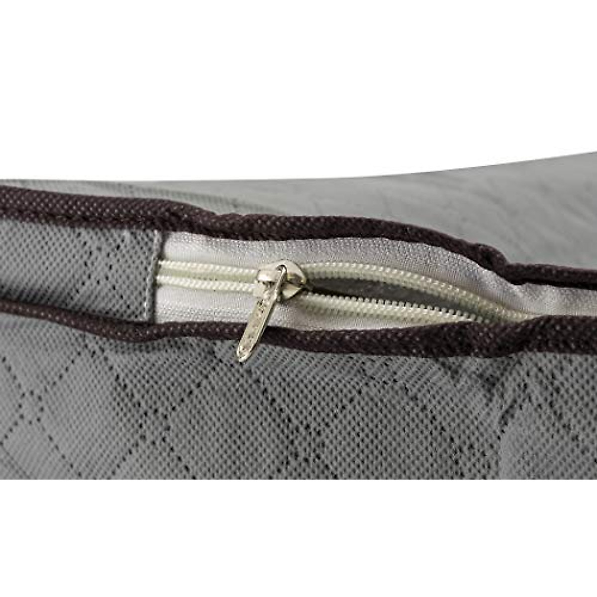 Eternal Living Blanket Storage Bags with Zippers & Window | Large Capacity Breathable Clothes Bag Organizer with Reinforced Handles and Clear Window 3 Pack, Grey