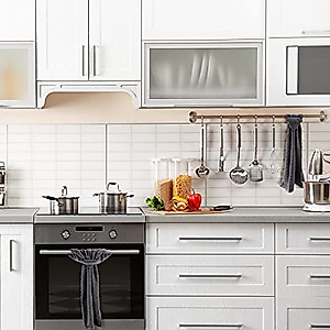 Grey Hand Towels with Hanging Loops - Set of 2 Gray Kitchen Towels, Hanging Kitchen Towels with Hanging Loop, Grey Dish Towels with Loops for Hanging, Oven Towel Loop Without Buttons or Snaps (Short)