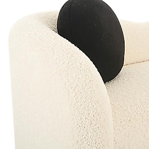 Tov Furniture Leonie Beige Faux Shearling 84" Sofa