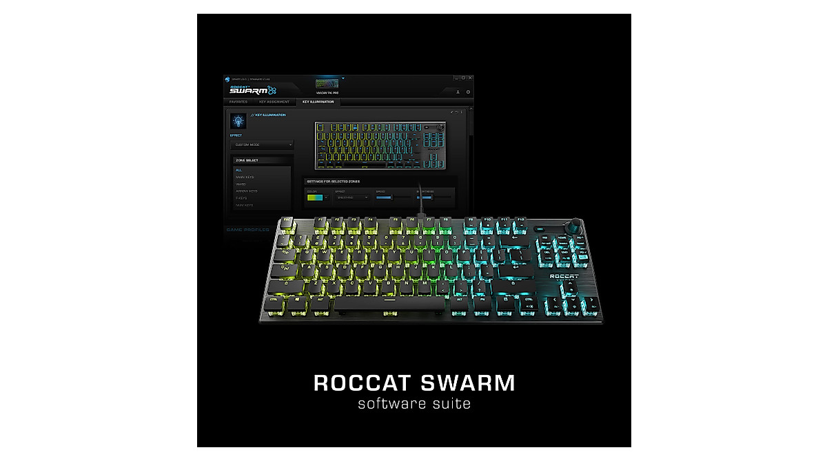 ROCCAT Vulcan TKL Mechanical Gaming Keyboard - Compact & Tactile