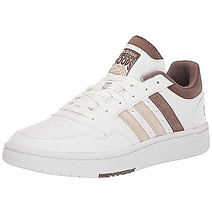 adidas Originals Men's Hoops 3.0 Sneaker, White/Earth Strata/Wonder Beige, 9