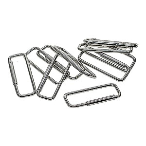 Esquirla 10x Rectangle Carabiner Clips DIY Keychain Clips Metal, Multifunctional Portable Lightweight Spring Buckle Hook for Outdoor Backpack Dog Tags