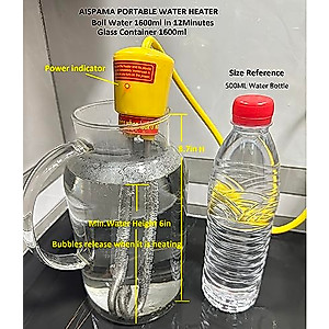 Water Heater, Immersion Water Heater, Bucket Water Heater, Submersible Water Heater 304 Stainless Steel Guard, Pool Heaters for Boiling Bath Water to Heat 5 Gallons of Water in Minutes