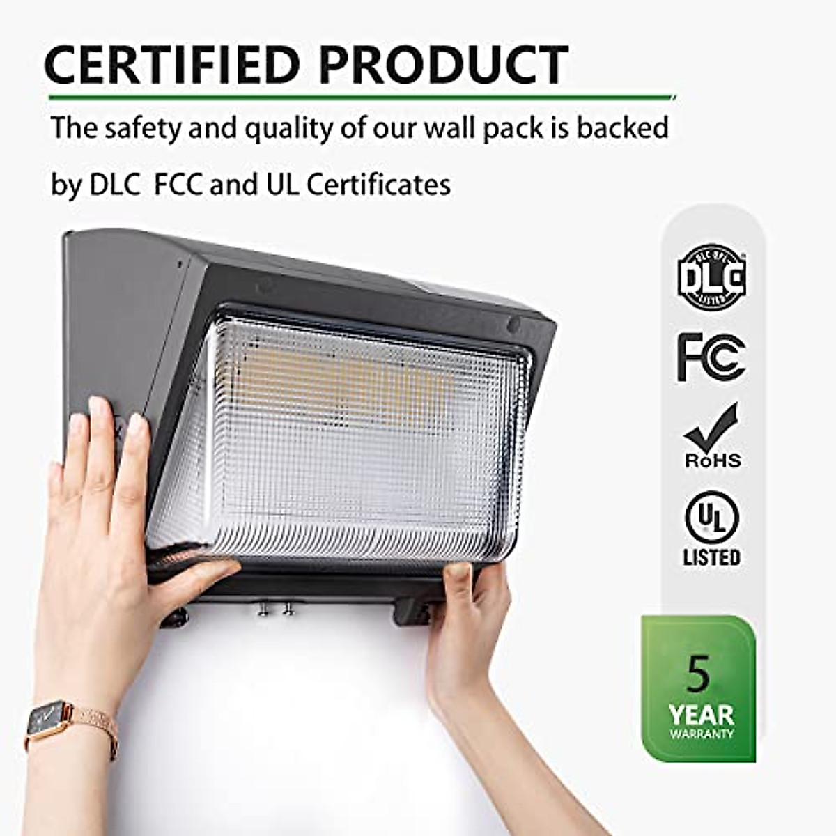 LED Wall Pack Lights 120W Ultra Bright Outdoor Security Light Fixture for Parking Lot,Warehouse,Outbuilding, Back Yard,Commercial Lighting Grade 16200LM Dimmable 5000K IP65 UL DLC Listed 4 Pack