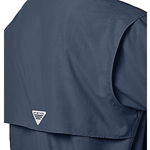 Columbia Men's Bahama II UPF 30 Short Sleeve PFG Fishing Shirt, Collegiate Navy, Large