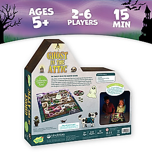 Peaceable Kingdom Ghost in The Attic - Cooperative Board Game for Family Game Night – Unique Glow-in-The-Dark Board Game - Great for Kids Ages 5 & Up