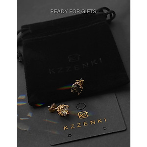 Crown Earrings Gold Earrings for Men Black and Gold Stud Earrings for Women Stainless Steel Stud Earrings Men