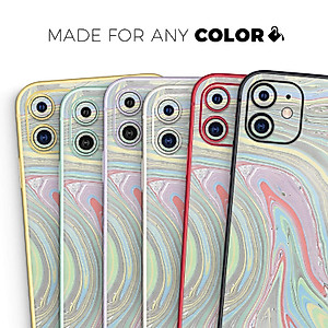 Design Skinz Marbleized Swirling Colors v2 - DesignSkinz Protective Vinyl Decal Wrap Skin Cover Compatible with The Apple iPhone 7 Plus (Full-Body, Screen Trim & Back Glass Skin)