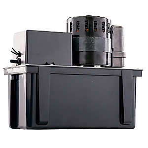 Little Giant VCL-45ULS 115 Volt, 1/5 HP, 450 GPH, Automatic Condensate Removal Pump with 1-Gallon Tank and Safety Switch, 6-Ft. Cord, Black, 553240