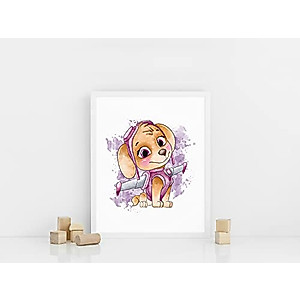 Nistio® Paw Patrol Wall Decor Prints, Paw Patrol Wall Art for Boys, Paw Patrol Room Decor, Paw Patrol Poster, Set of 8, 8x10 inches (Unframed)