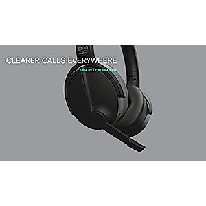 EPOS | SENNHEISER Adapt 563 (1000208) - Dual-Sided, Dual-Connectivity, Wireless, Bluetooth, Active Noise Canceling On-Ear Headset | Discreet Foldable Boom Mic | UC Optimized (Black)