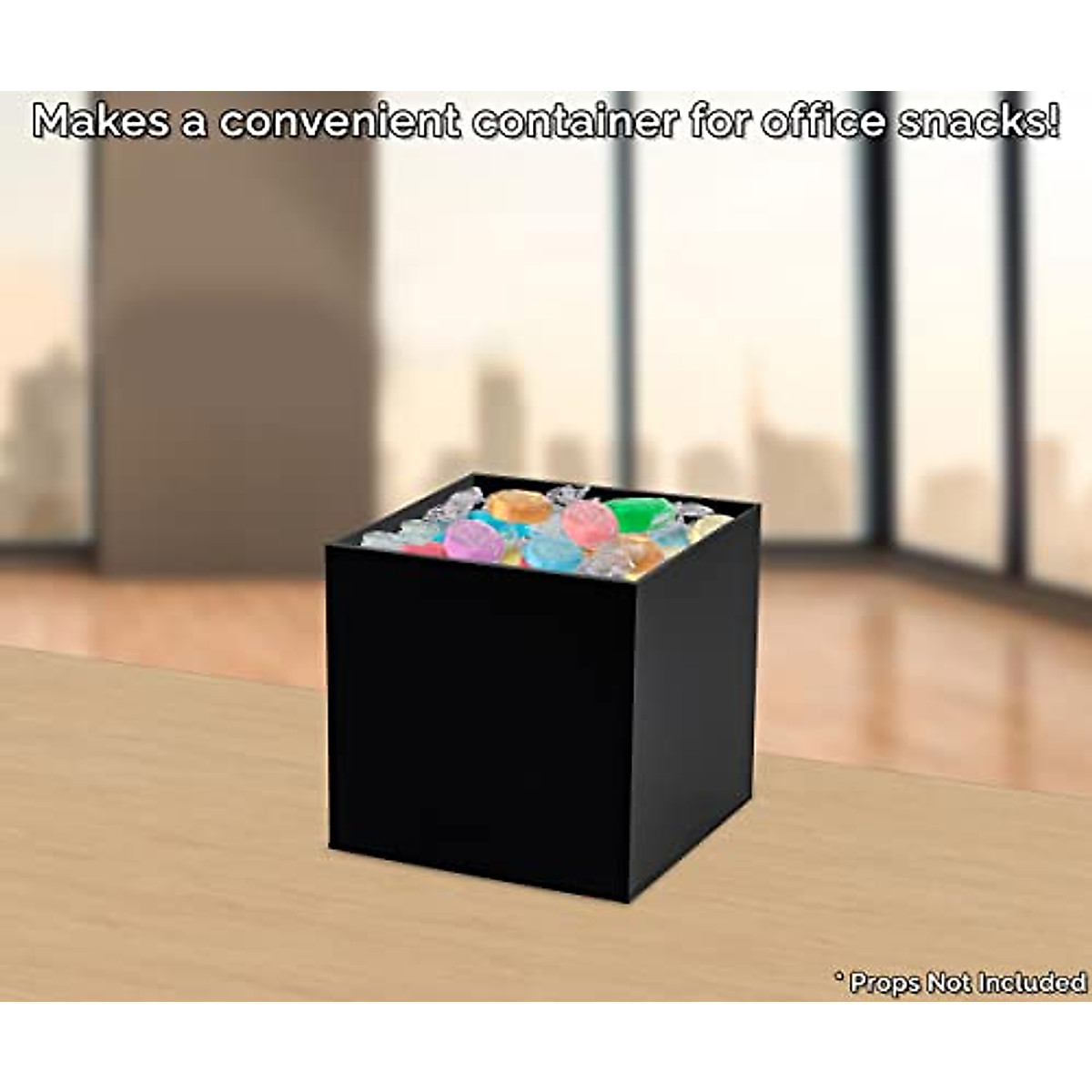 Marketing Holders Lucite Glossy Black Box 5 Sided Cube Pedestal 5 Inch Throne Platform Art Collectible Display Stand Riser Models Memorabilia Trophies Business TradeShows Expos