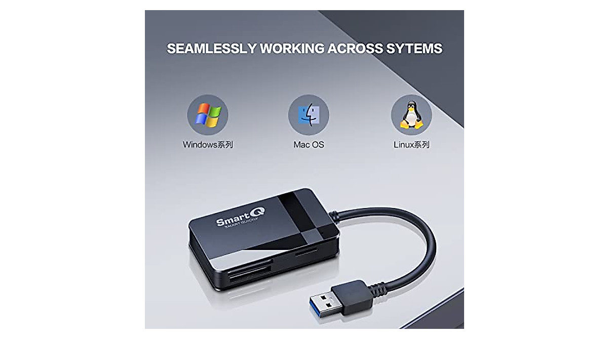 SmartQ C368 USB 3.0 Card Reader - Fast & Compatible