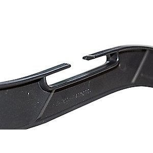 NAHANCO 2500RC Plastic Suit Hanger, Heavy Weight with Metal Clips, 17", Black (Pack of 100)