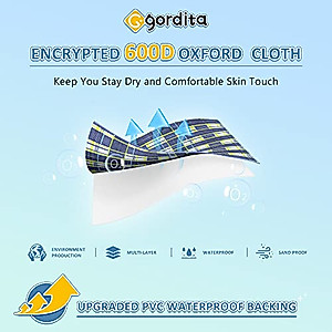 GORDITA Extra Large Picnic & Outdoor Blanket for Water-Resistant Handy Mat Tote Great for Outdoor Beach, Hiking Camping on Grass Waterproof Sand Proof (Bule)
