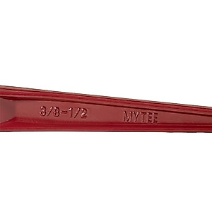 Mytee Products (4 Pack) 3/8"-1/2" Heavy Duty Ratchet Lever Load Binder w/Grab Hooks 9,200 Lbs Working Load Limit - Red | Tie Down Hauling Chain Binders for Flatbed Truck Trailer