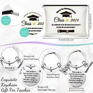 Patelai Class of 2024 Gifts for Graduates 2024, Ideal Graduation Gifts for Her Him High School College Graduation Daughter Friends Graduation 12oz Wine Tumbler, Keychain, Bag (Rose Gold,3 Pcs)