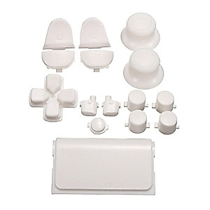 Replacement Full Buttons Custom Mod Kit Set for Sony Playstation 4 PS4 Controller (White)