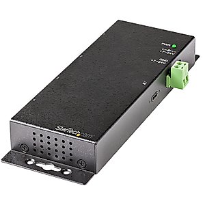 StarTech.com 4 Port USB C Hub 10Gbps - Metal Industrial USB-C Hub - 2X USB-C & 2X USB-A - ESD Surge Protection - USB-C or USB-A Host - Self-Powered Mountable USB 3.2 Gen 2 Type-C Hub, TAA