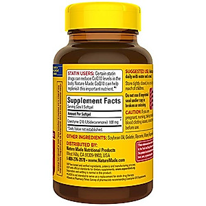 CoQ10 100 mg Softgels, 72 Count Value Size for Heart Health