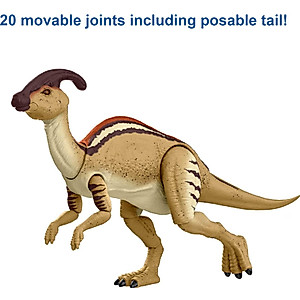 Mattel Jurassic World The Lost World Hammond Collection Dinosaur Action Figure, Parasaurolophus Dino Toy with 20 Articulations, 12 Inches Long