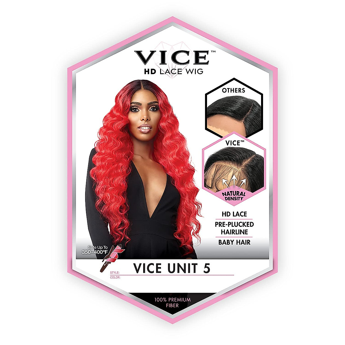 Sensationnel Vice HD Lace Wig Natural Density Pre Plucked hairline Baby Hair VICE UNIT 5 (1)