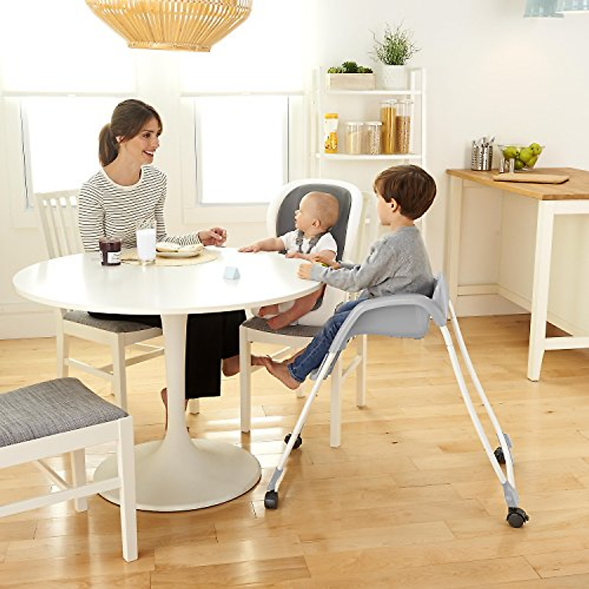 Ingenuity SmartClean Trio Elite 3-in-1 Convertible Baby High Chair, Toddler Chair, and Dining Booster Seat - Slate