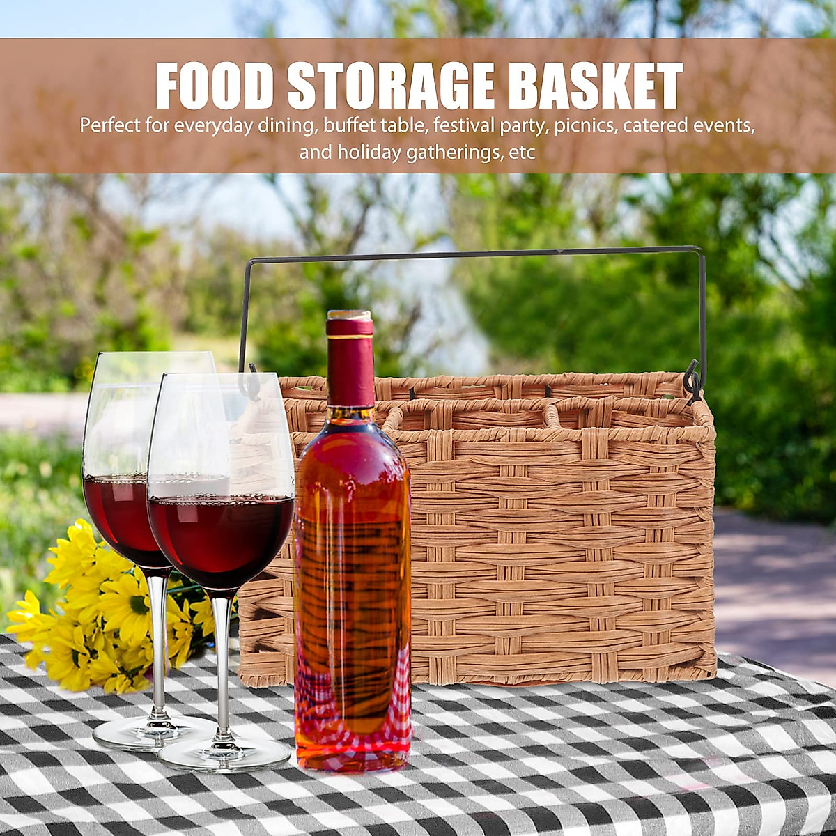Zerodeko Utensil Basket Utensil Holder Cutlery Storage Basket Make up Iron Woven Basket Cutlery Holder Seagrass Baskets