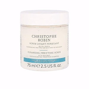 Christophe Robin Cleansing Purifying Scrub With Sea Salt for Oily and Itchy Scalp Detox Travel Size 2.5 fl. oz