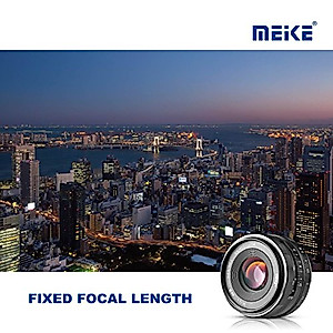 Meike 35mm F1.7 Large Aperture Manual Focus Prime Fixed Lens APS-C Compatible with Sony E-Mount Mirrorless Cameras NEX 3 3N NEX 5R NEX 6 7 A6600 A6400 A5000 A5100 A6000 A6100 A6300 A6500 A3000