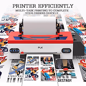 DTF L1800 Transfer Printer with Roll Feeder, Direct to Film Print Preheating A3 DTF Printer for DIY Print T-Shirts, Hoodie, Fabrics (A3 DTF Printer + Oven)