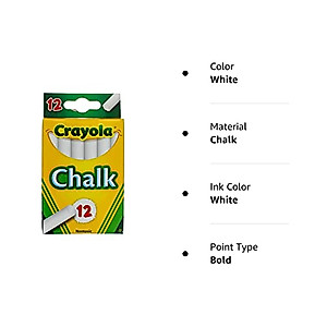 Crayola White Chalk 12 Count