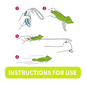 ALL FOR PAWS Dog Flying Toy, Mallard Interactive Dog Toys with Slingshot,Duck Hunting Pet Toys