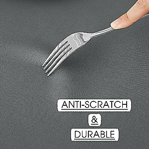 RYB HOME Waterproof Table Cloth for 6 ft Rectangle Tablecloth Scratch Resistant, Wrinkle Free and Spillproof Washable Polyester Table Cover Dining Buffet Banquet Restaurant, 60 x 84 inch, Grey
