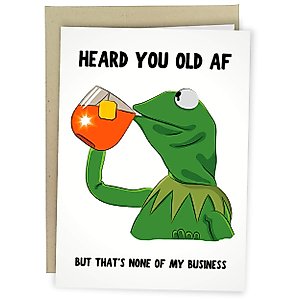 Sleazy Greetings Funny Meme Birthday Card For Him Or Her | 30th 40th 50th Birthday Card | Old AF Card