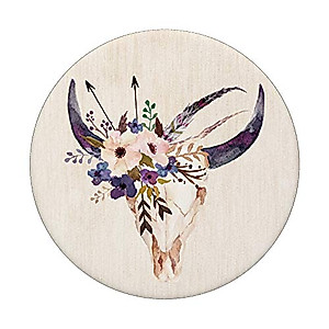 tribal boho bull head PopSockets PopGrip: Swappable Grip for Phones & Tablets