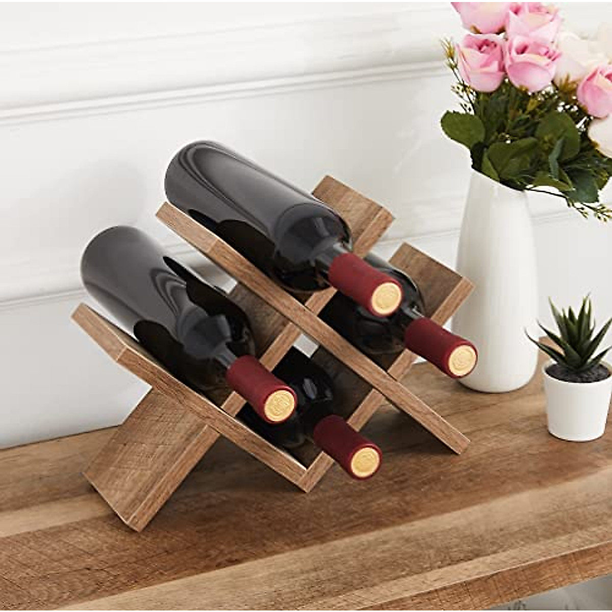 Vabches Wine Bar Cabinet for Liquor and Glasses, Farmhouse Coffee Cabinet, Home Living Room Dining Room, Sideboard Buffet with Storage Kitchen, 58 in(L) (Rustic Oak)