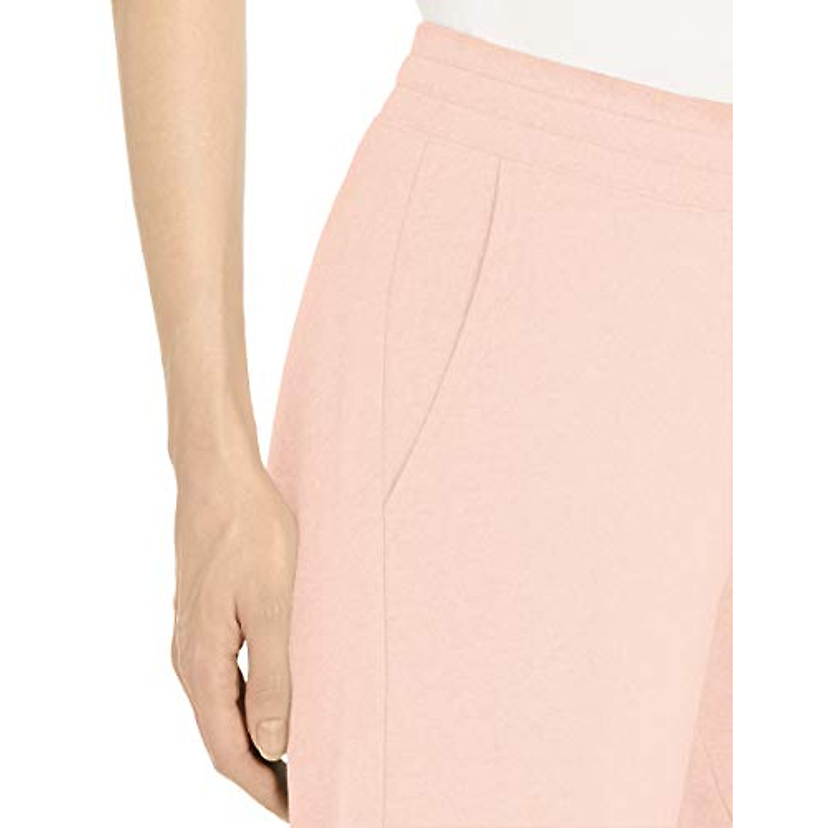 Amazon Essentials Women's French Terry Fleece Wide-Leg Crop Sweatpant, Light Pink, Large