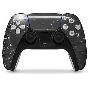 WraptorSkinz Skin Wrap compatible with Sony PS5 DualSense Controller Stardust Black (CONTROLLER NOT INCLUDED)