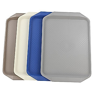 Ggbin Plastic Cafeteria Serving Trays - 12" x 16.8", Set of 4 Fast Food Serving Trays