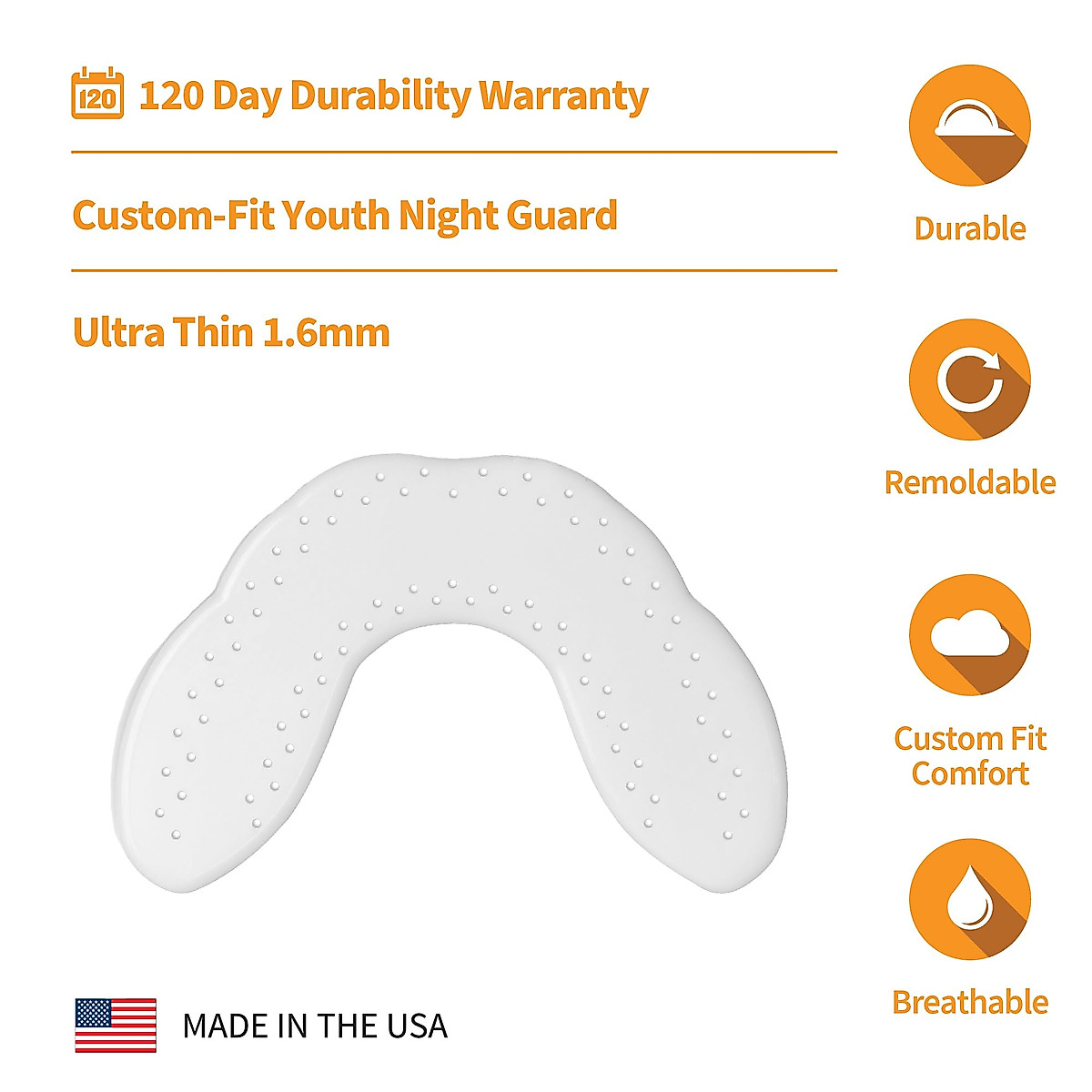 SOVA Junior Night Guard, Spring Green - 1.6mm Thin - Custom-Molded Fit - Protects Against Nighttime Teeth Grinding & Clenching - FSA/HSA Eligible - Odor & Taste Free - Remoldable Up to 20 Times