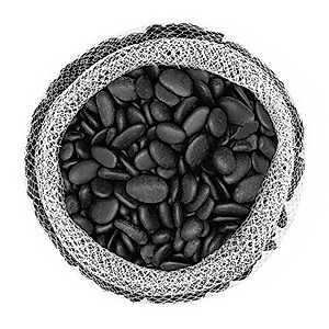 Royal Imports 5LBS River Rocks Decorative Ornamental Pebbles, Garden Landscaping Stones, Natural Gravel Filler for Plants, Vases, Succulents, Home Decor, Arts, Crafting, Animal Habitat - Large Black