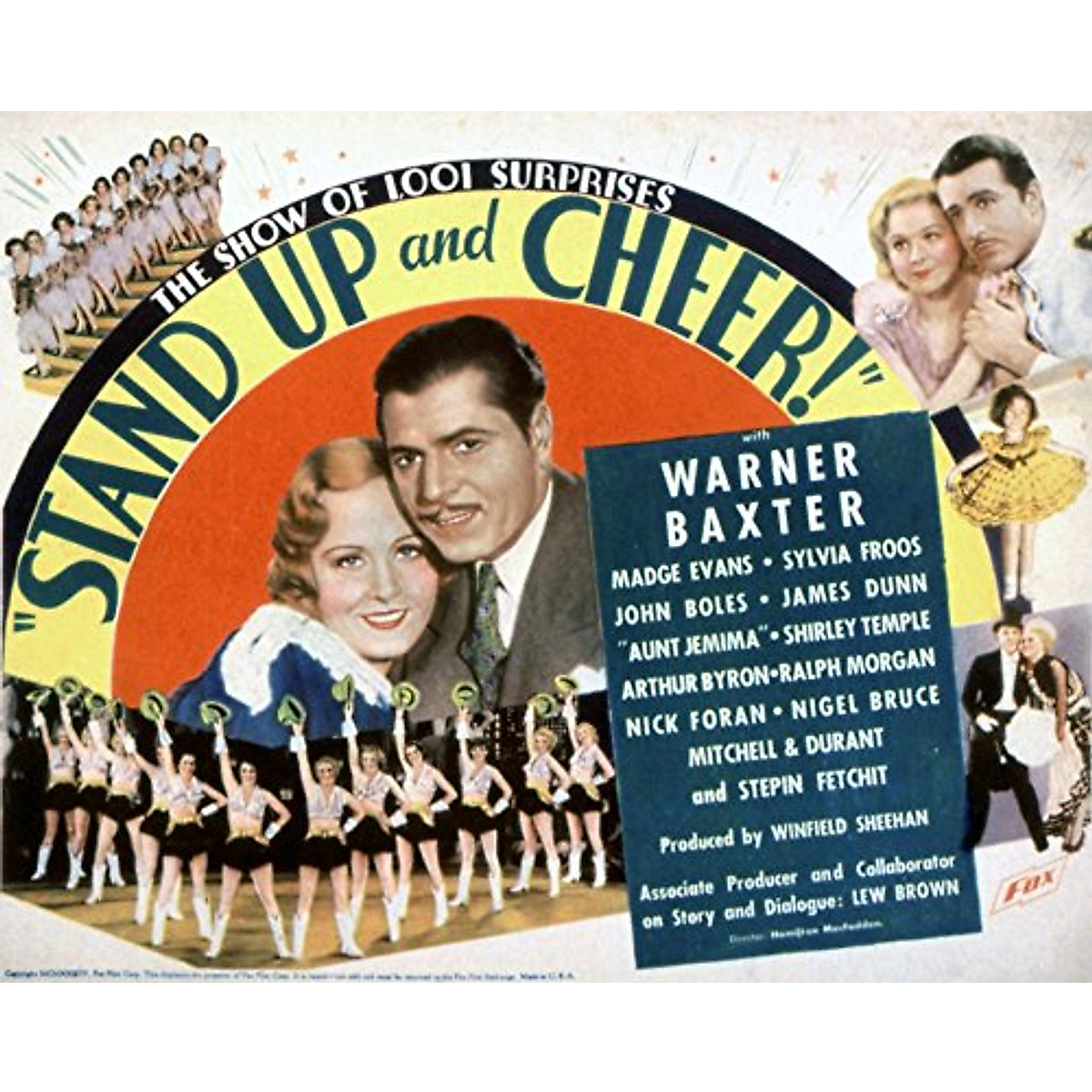 Posterazzi Stand Up And Cheer Madge Evans Warner Baxter 1934 (C) 20Th Century Fox Tm & Copyright/Courtesy: Everett Collection Movie Masterprint Poster Print, (28 x 22)