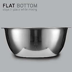 COOK WITH COLOR Stainless Steel Mixing Bowls - 6 Piece Stainless Steel Nesting Bowls Set includes 6 Prep Bowl and Mixing Bowls