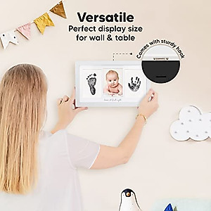 Inkless Baby Hand And Footprint Kit - Ink Pad for Baby Hand and Footprints,Dog Paw Print Kit,Dog Nose Print Kit,Clean Touch Newborn Print Kit,Baby Registry,Baby Shower Gifts,Girls,Boys (Alpine White)