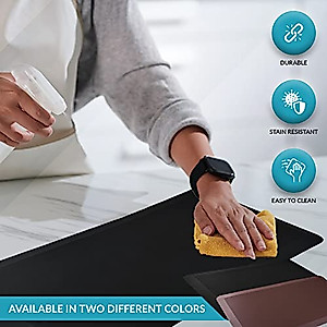 Keeble Outlets Anti Fatigue Kitchen Mat | 20x39 inch Black Foam Chef Mat | Non-Slip Washable Cushioned for Comfort | Ideal Kitchen Rugs for Floor and Anti Fatigue Relief