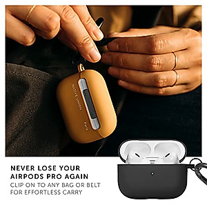 Native Union Roam Case for AirPods Pro 2 – Silky & Matte Liquid Silicone Case with Clip - Compatible with Airpods Pro and Airpods Pro 2nd Generation (Black)