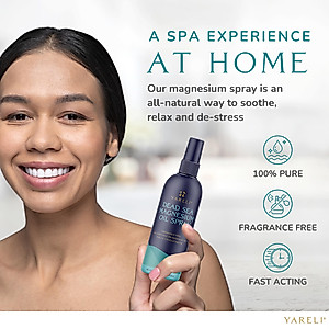 Magnesium Oil Spray, Ultra Absorbent High Strength Dead Sea Magnesium, 12oz, for Better Sleep and Muscle Relaxation